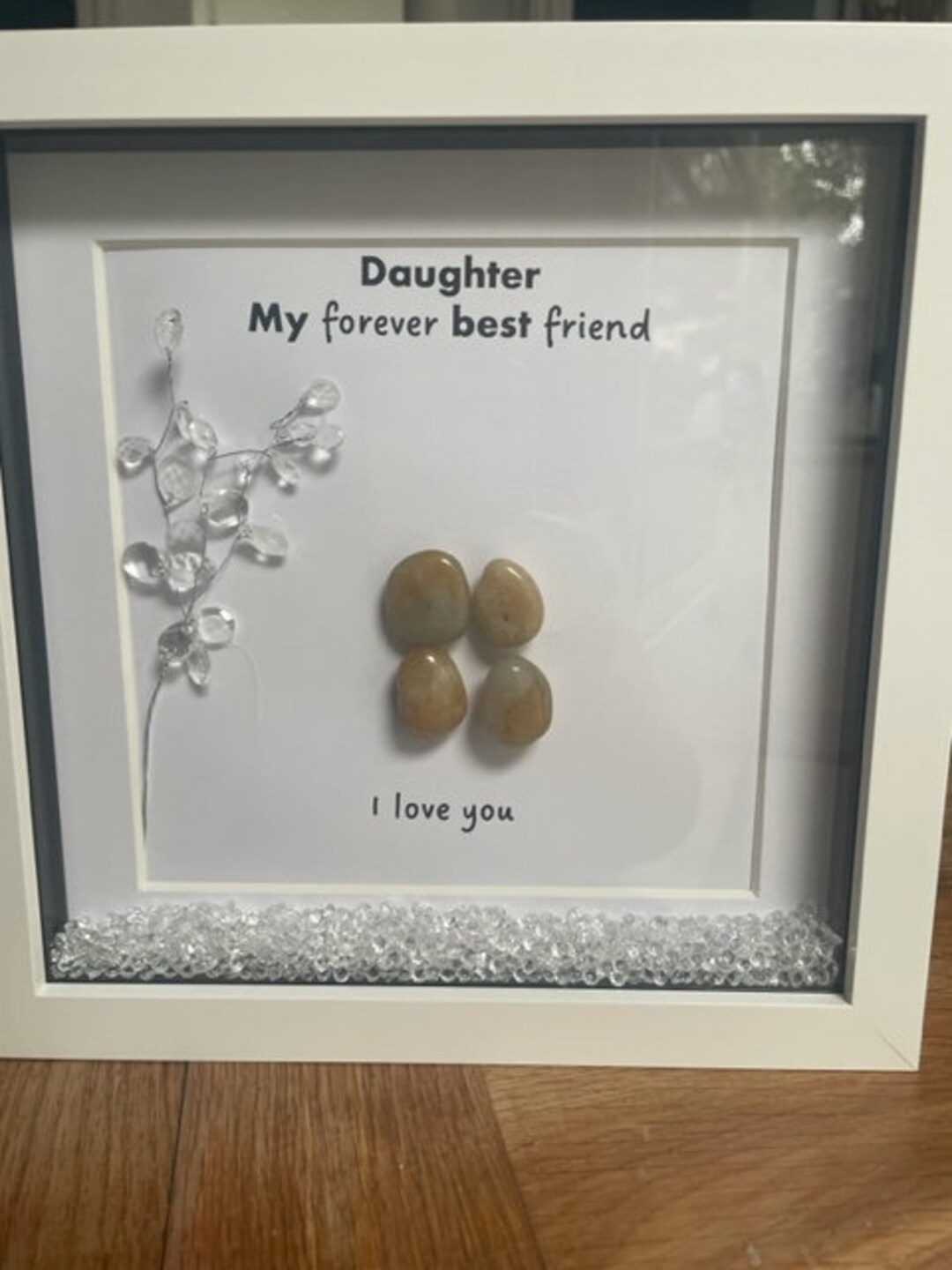 Daughter Bespoke Box Frame Pebble Art. Personalised for You. - Etsy