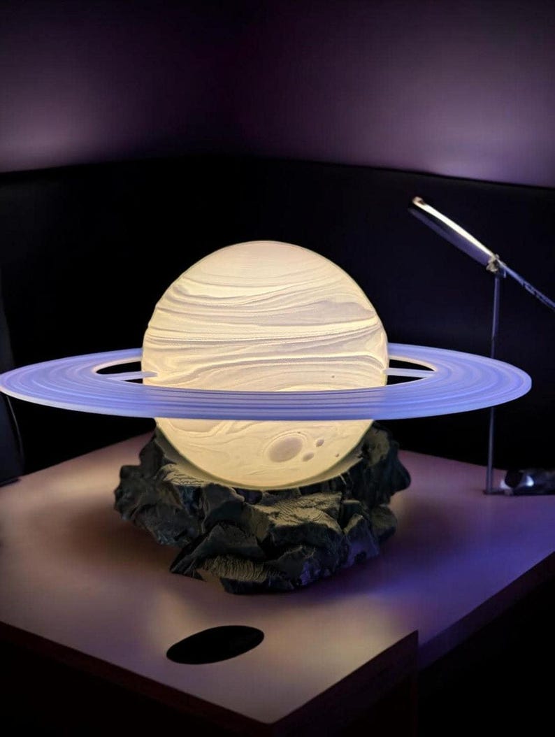 Planet Lamp With Color Changing Battery Powered Leds. Free Base ...