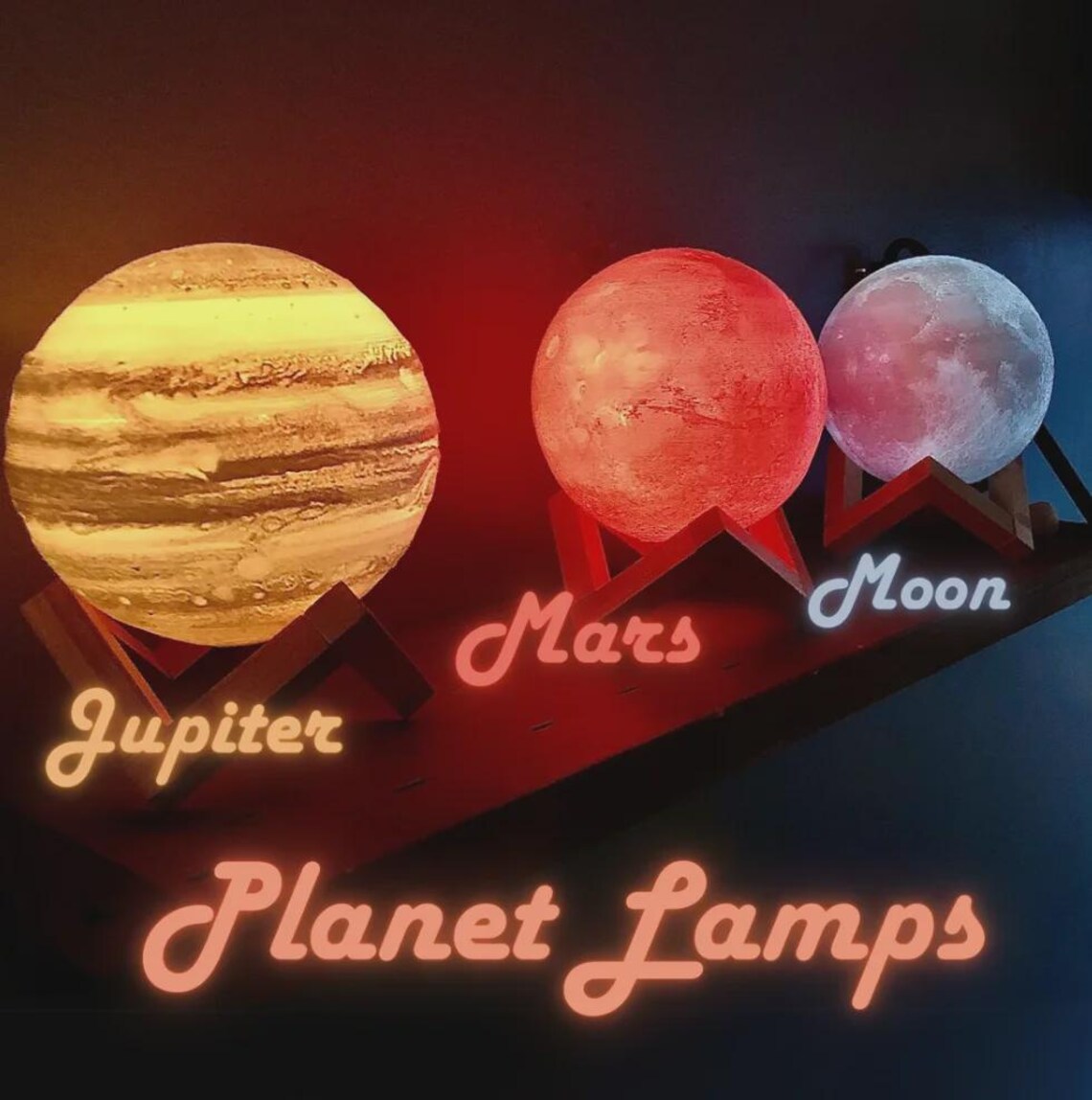 Planet Lamp With Color Changing Battery Powered Leds. Free Base ...