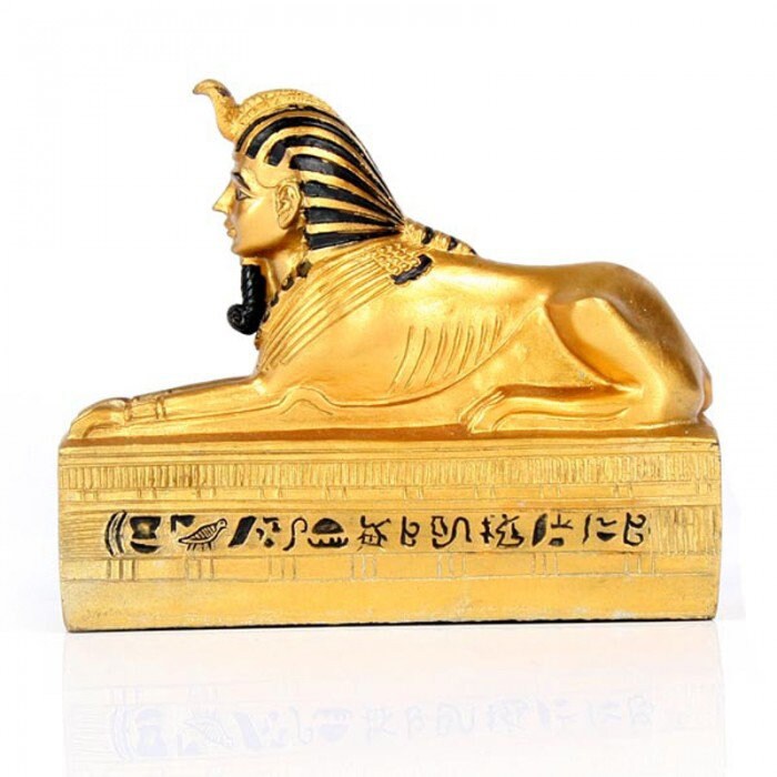 Egyptian Sphinx Figurine on Hieroglyphic Base Christmas - Etsy