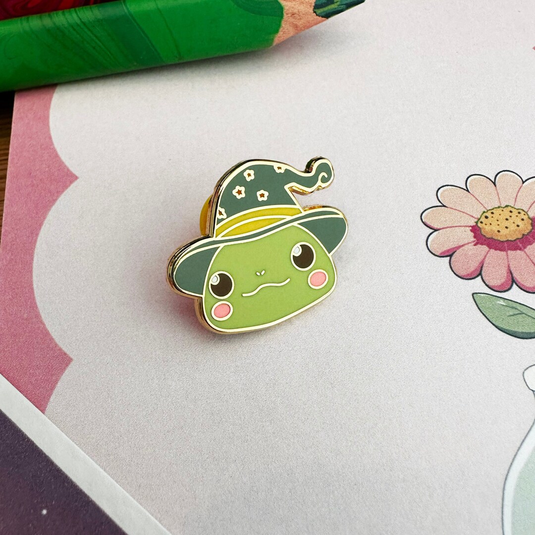 Wizard Frog Kawaii Hard Enamel Pin Cute Halloween Collectible - Etsy