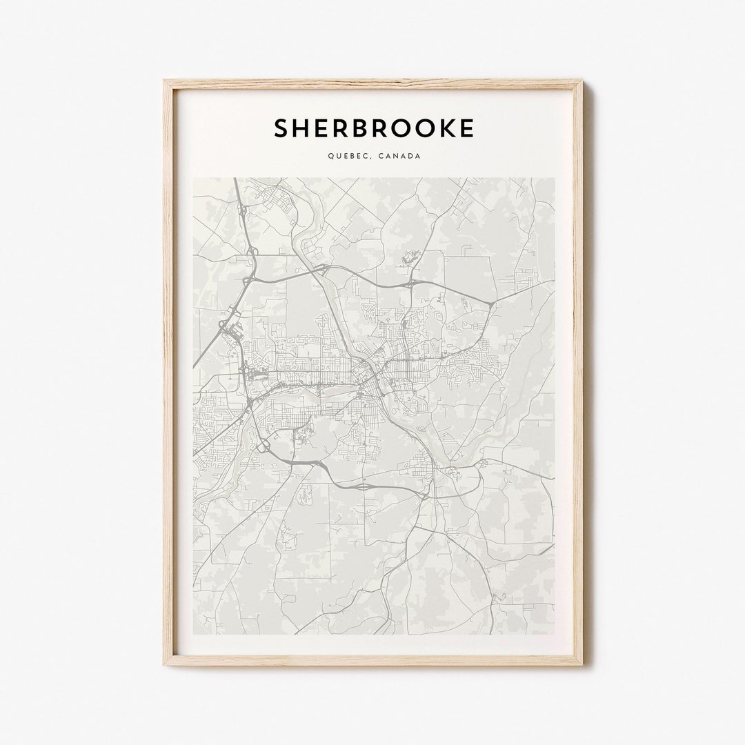 Sherbrooke Map Poster Sherbrooke Map Print Sherbrooke - Etsy