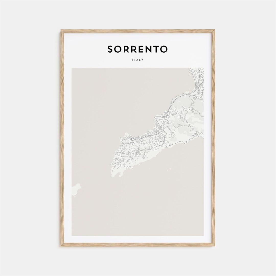 Sorrento Map Poster, Sorrento Map Print, Sorrento Travel Wall Art ...