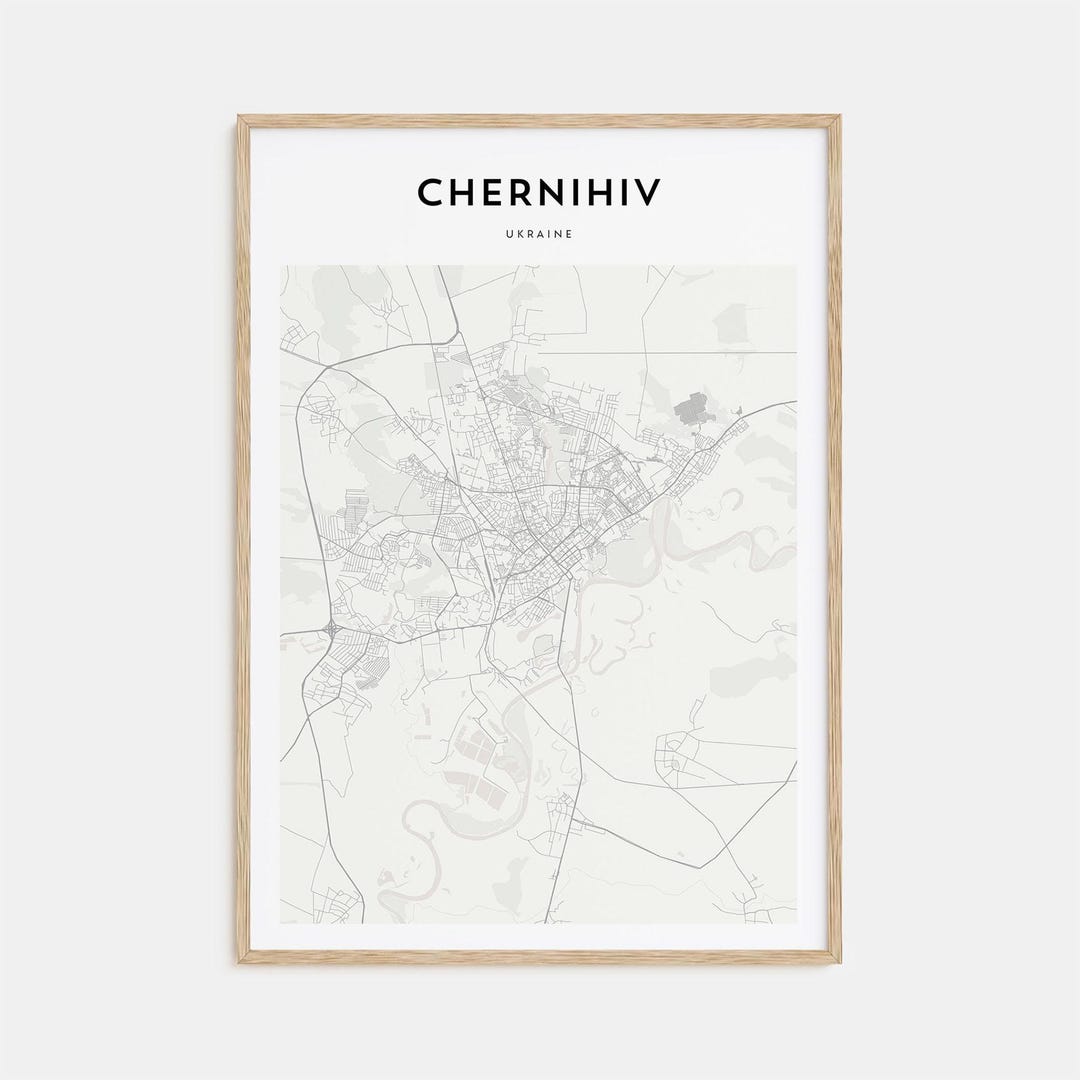 Chernihiv Map Poster, Chernihiv Map Print, Chernihiv Travel Wall Art ...