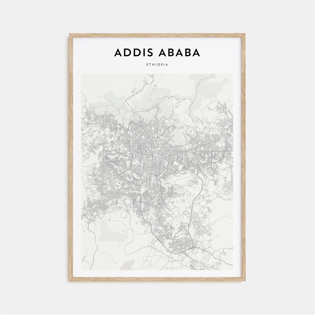 Addis Ababa Map Poster, Addis Ababa Map Print, Addis Ababa Personalized ...
