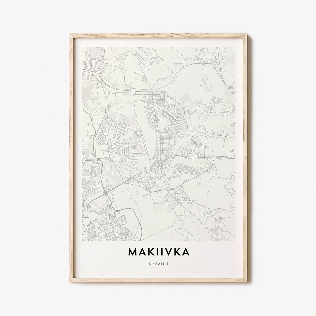 Map of Makiivka Makiivka Map Print Makiivka Map Poster City - Etsy