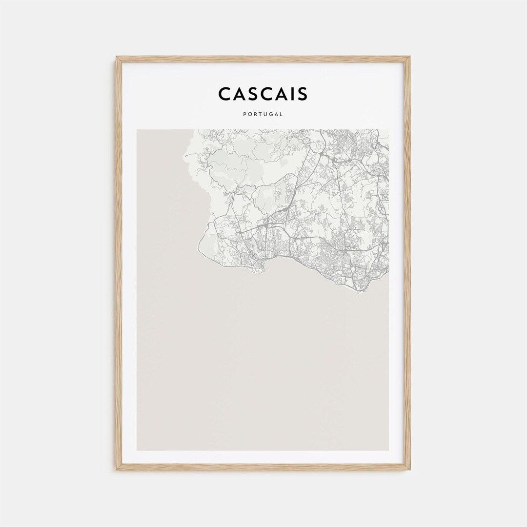 Cascais Map Poster, Cascais Map Print, Cascais Travel Wall Art, Cascais ...