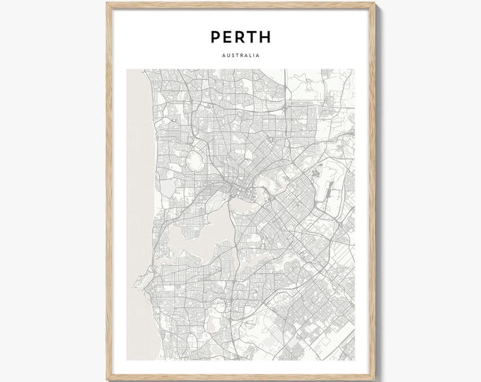 1851 Perth, Antique Map of Perth, Old Historical Map of Perth, Perth ...