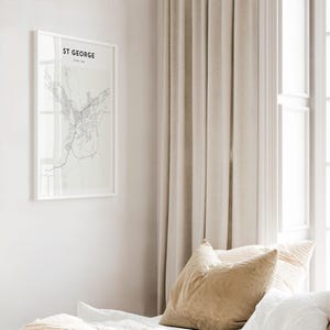 St George Map Poster, St George Map Print, St George Travel Wall Art ...
