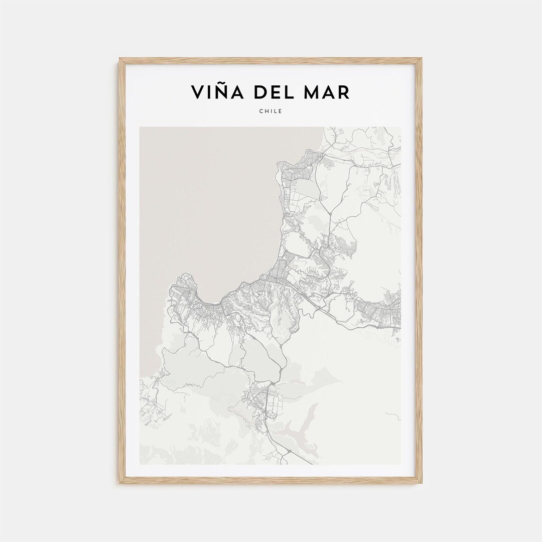 Vina Del Mar Map Poster, Vina Del Mar Map Print, Vina Del Mar ...