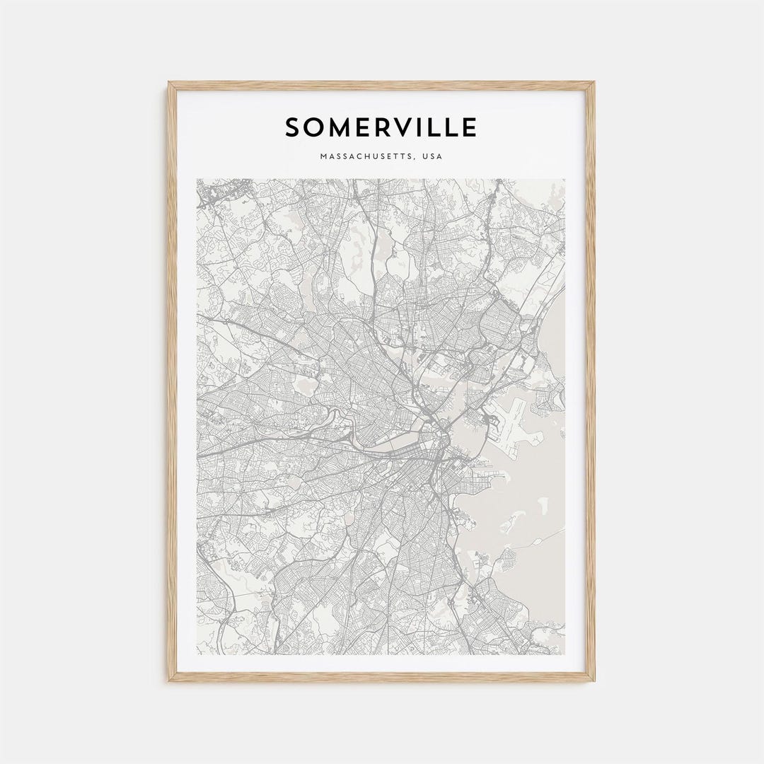 Somerville Map Poster, Somerville Map Print, Somerville Personalized ...