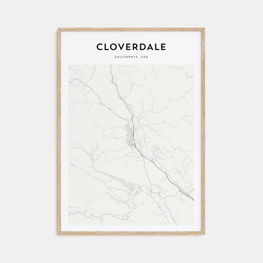 Cloverdale Map Poster, Cloverdale Map Print, Cloverdale Travel Wall Art ...