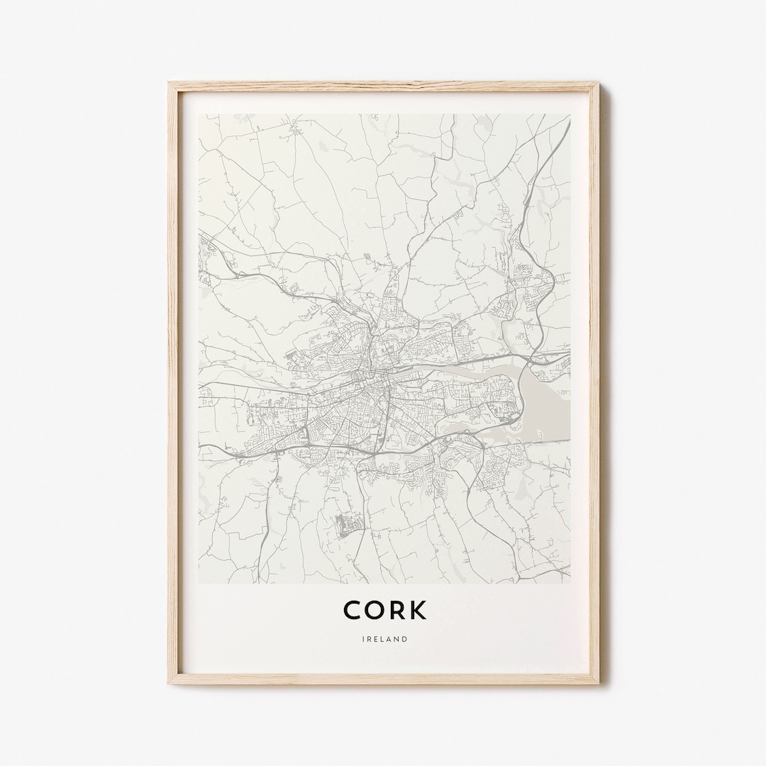 Karte von Cork Cork Map Print Cork Map Poster Stadt Karte - Etsy.de