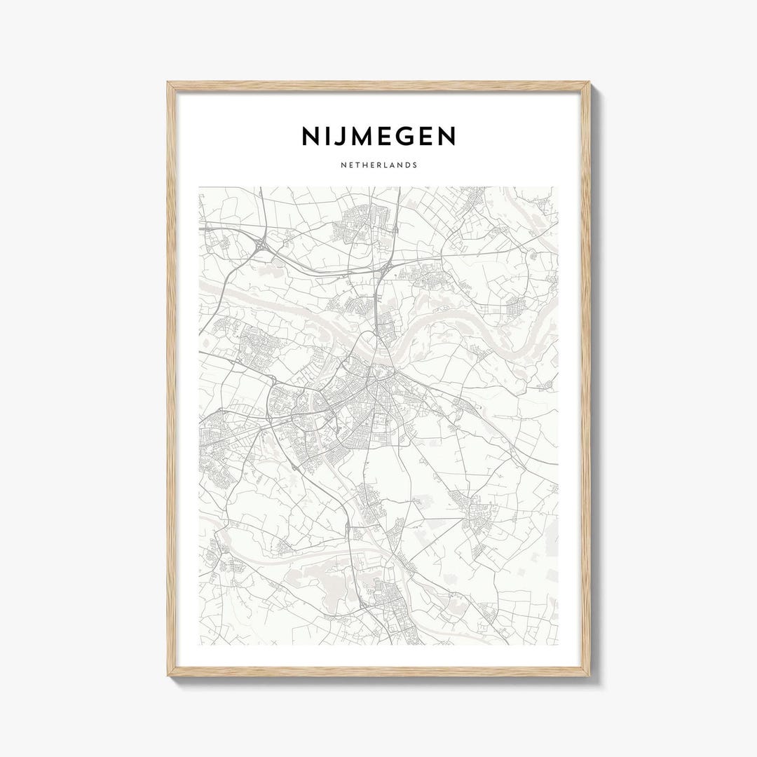 Nijmegen Map Poster, Nijmegen Map Print, Nijmegen Travel Wall Art ...