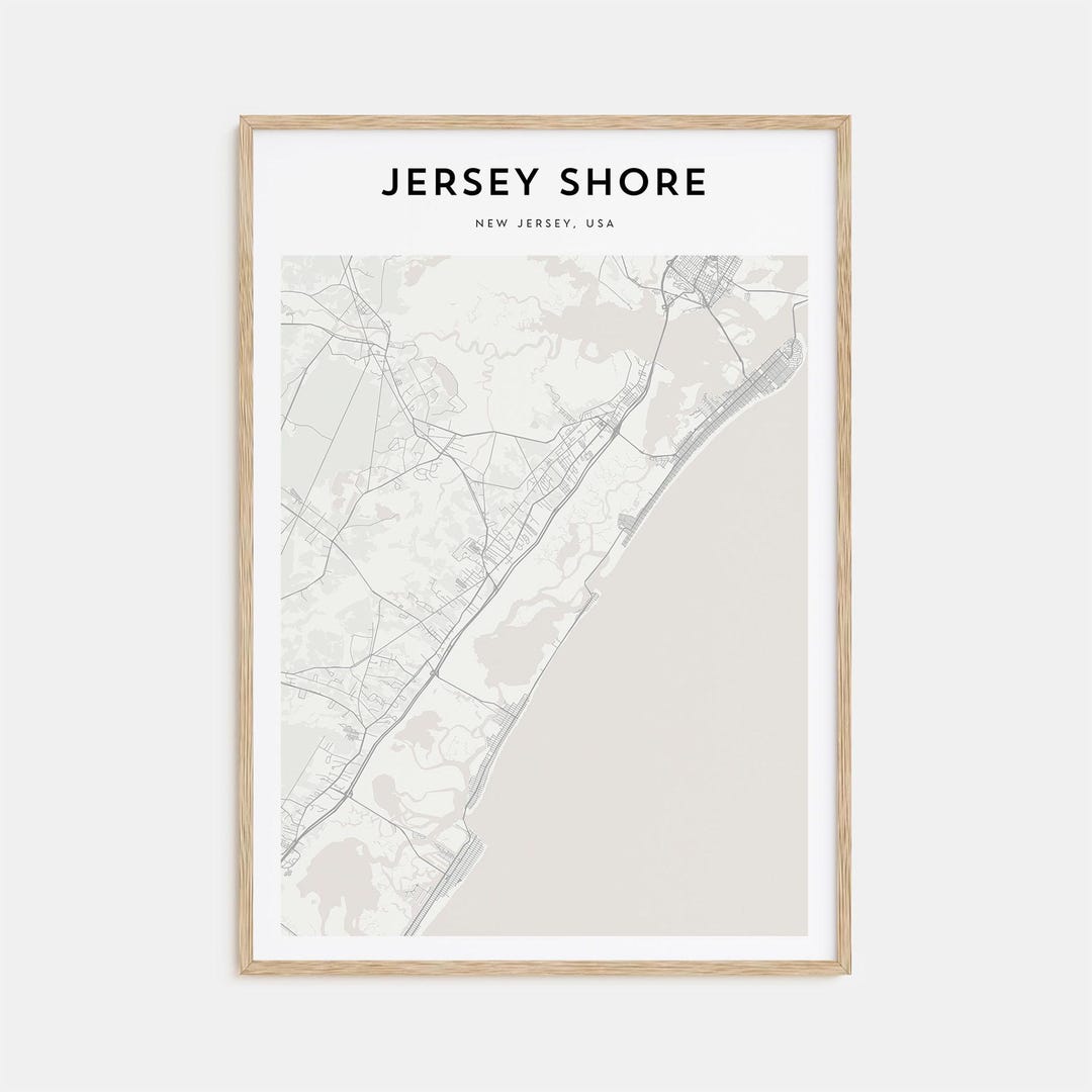 Jersey Shore Map Poster, Jersey Shore Map Print, Jersey Shore ...