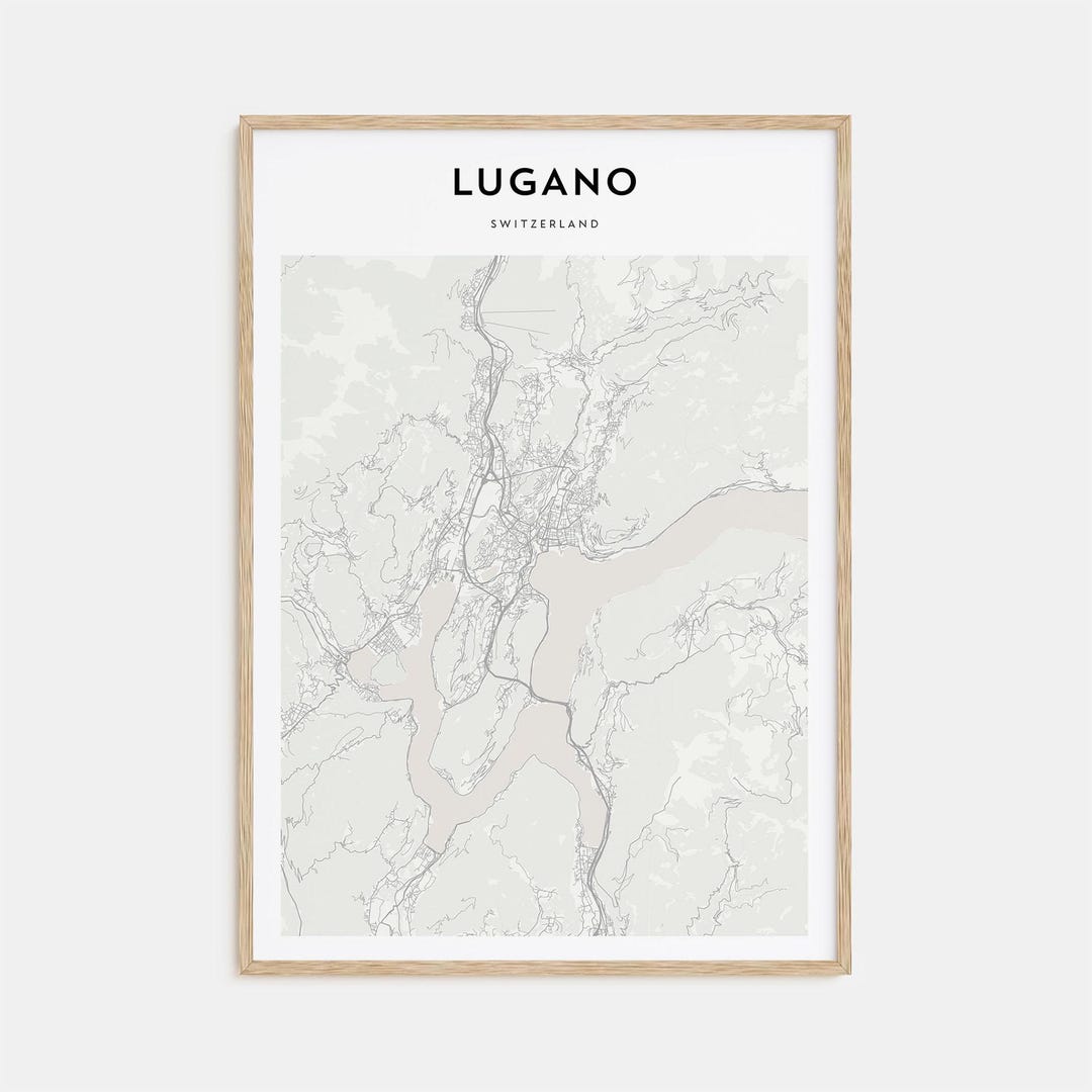 Lugano Map Poster, Lugano Map Print, Lugano Personalized Map Art ...