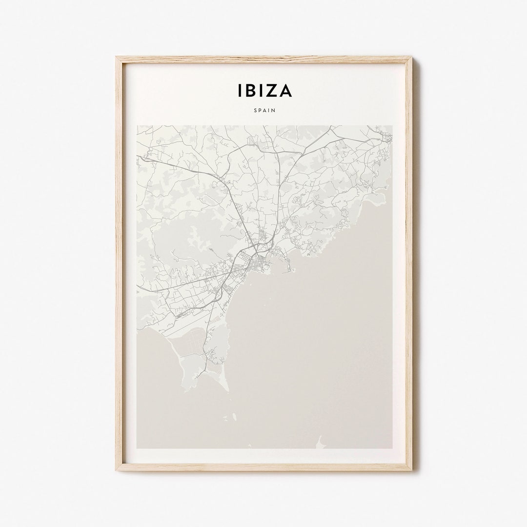 Ibiza Map Poster, Ibiza Map Print, Ibiza Personalized Map Art, Ibiza Wall Art, Ibiza Travel ...