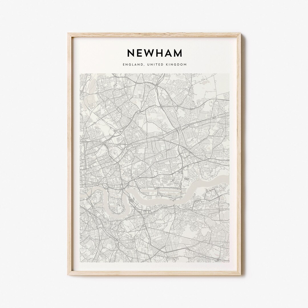 Newham Map Poster, Newham Map Print, Newham Personalized Map Art ...