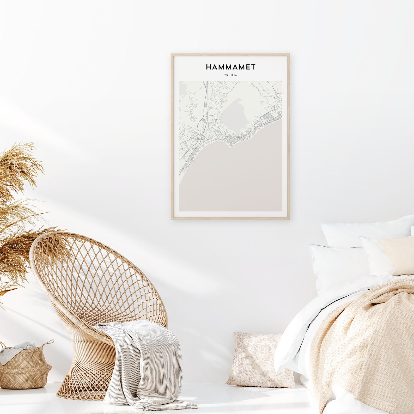 Hammamet Map Poster, Hammamet Map Print, Hammamet Personalized Map Art ...