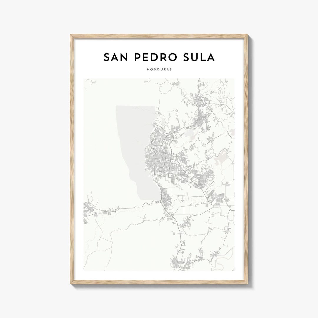 San Pedro Sula Map Poster, San Pedro Sula Map Print, San Pedro Sula ...