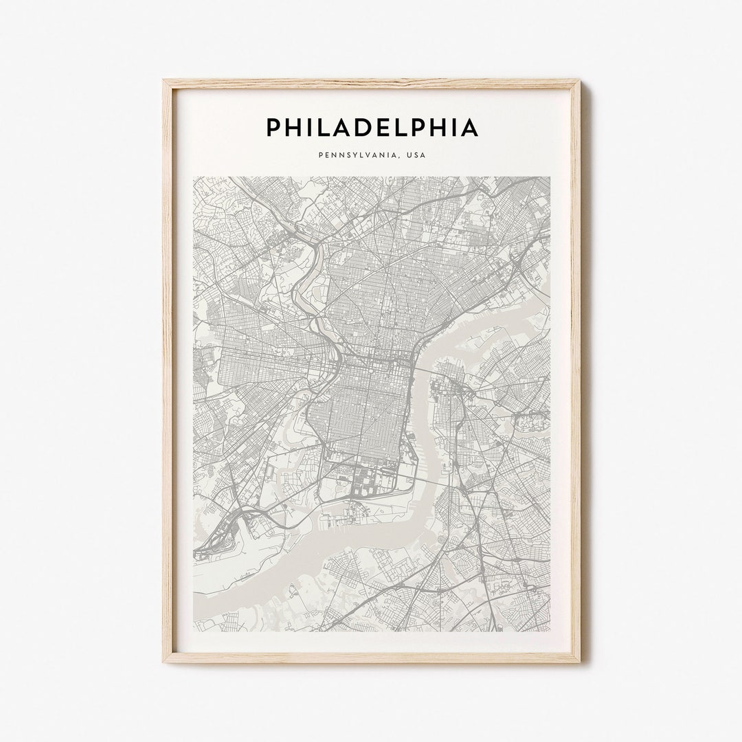 Philadelphia Map Poster, Philadelphia Map Print, Philadelphia ...