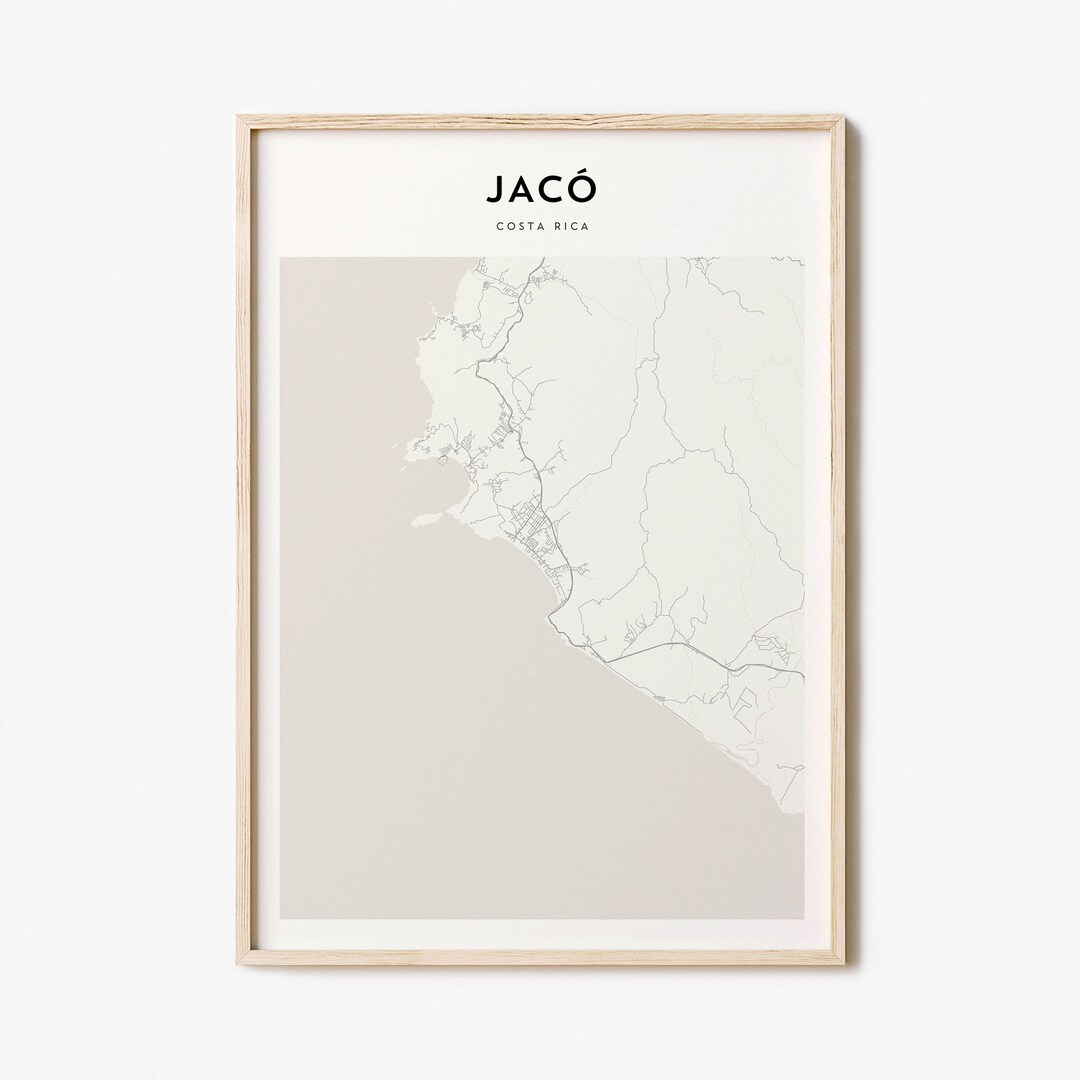 Jaco Map Poster, Jaco Map Print, Jaco Personalized Map Art, Jaco Wall ...