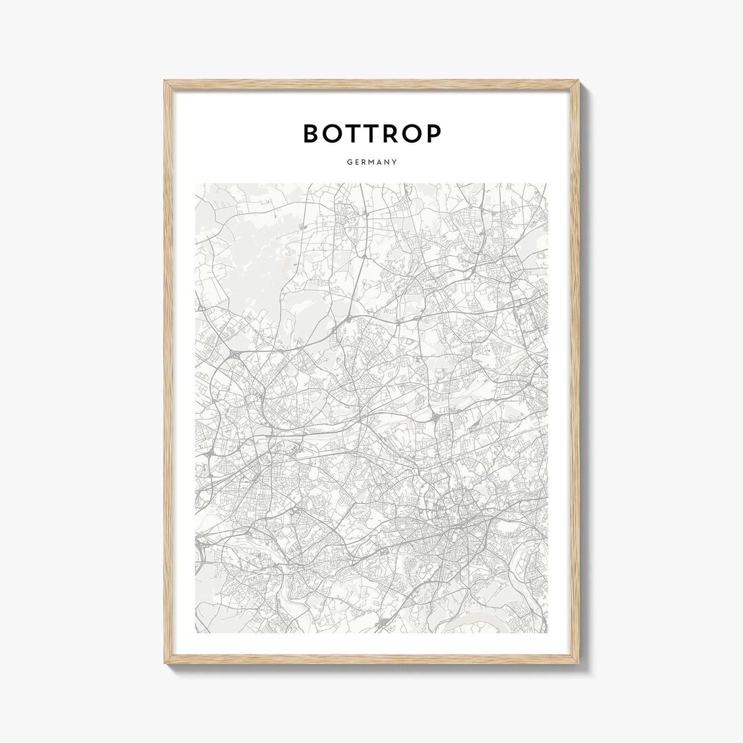 Bottrop Germany Map Art Print: Modern Cityscape Poster - Etsy