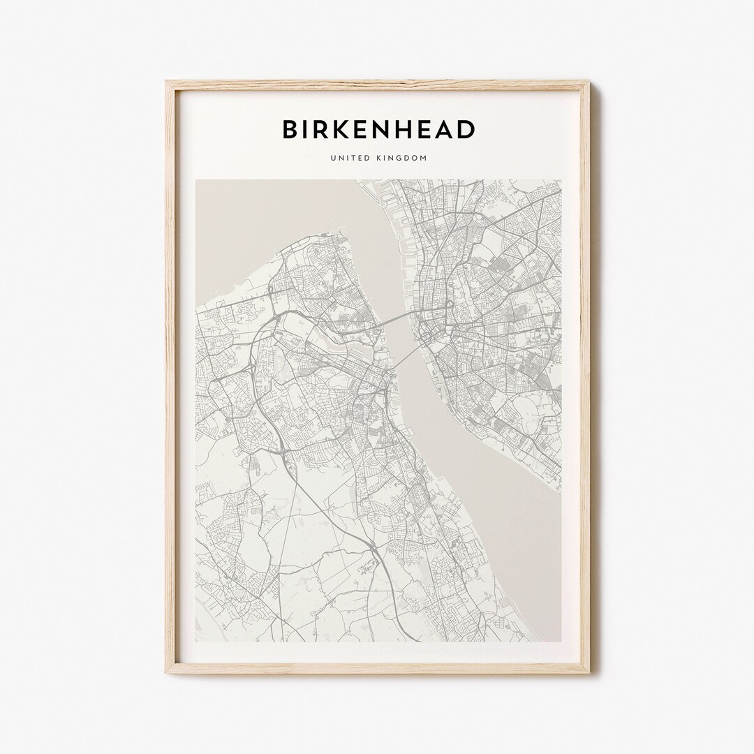 Birkenhead Map Poster, Birkenhead Map Print, Birkenhead Personalized ...