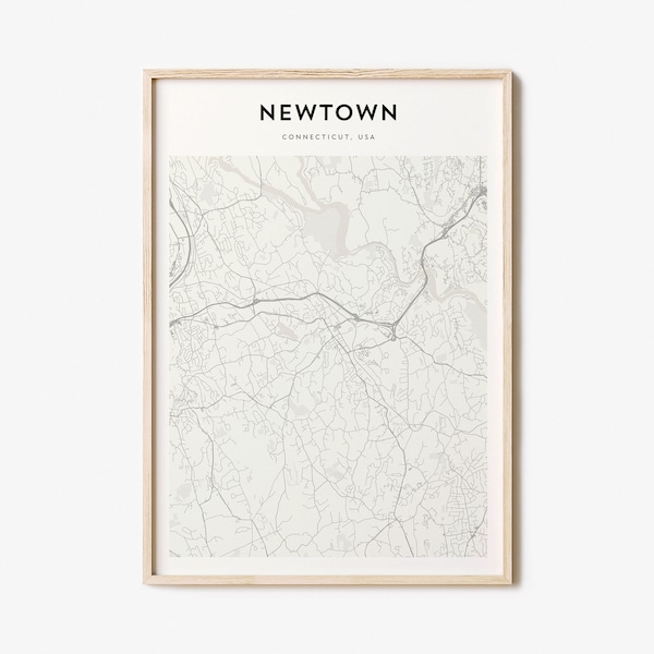 Newtown Ct Map - Etsy