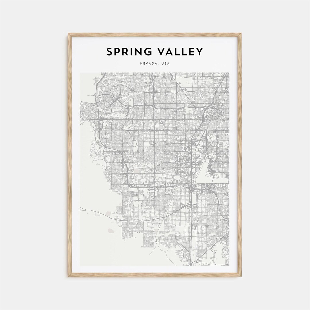 Spring Valley Map Poster, Spring Valley Map Print, Spring Valley ...