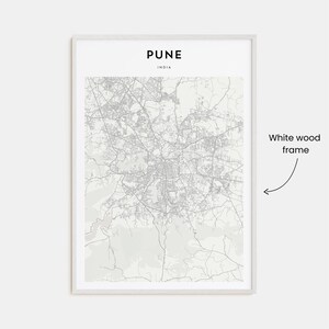Pune Map Poster, Pune Map Print, Pune Personalized Map Art, Pune Wall ...