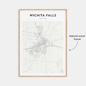 Wichita Falls Map Poster, Wichita Falls Map Print, Wichita Falls Travel ...