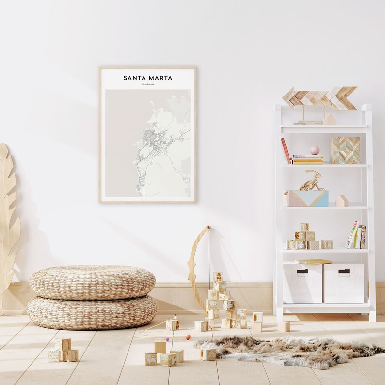 Santa Marta Map Poster, Santa Marta Map Print, Santa Marta Personalized ...