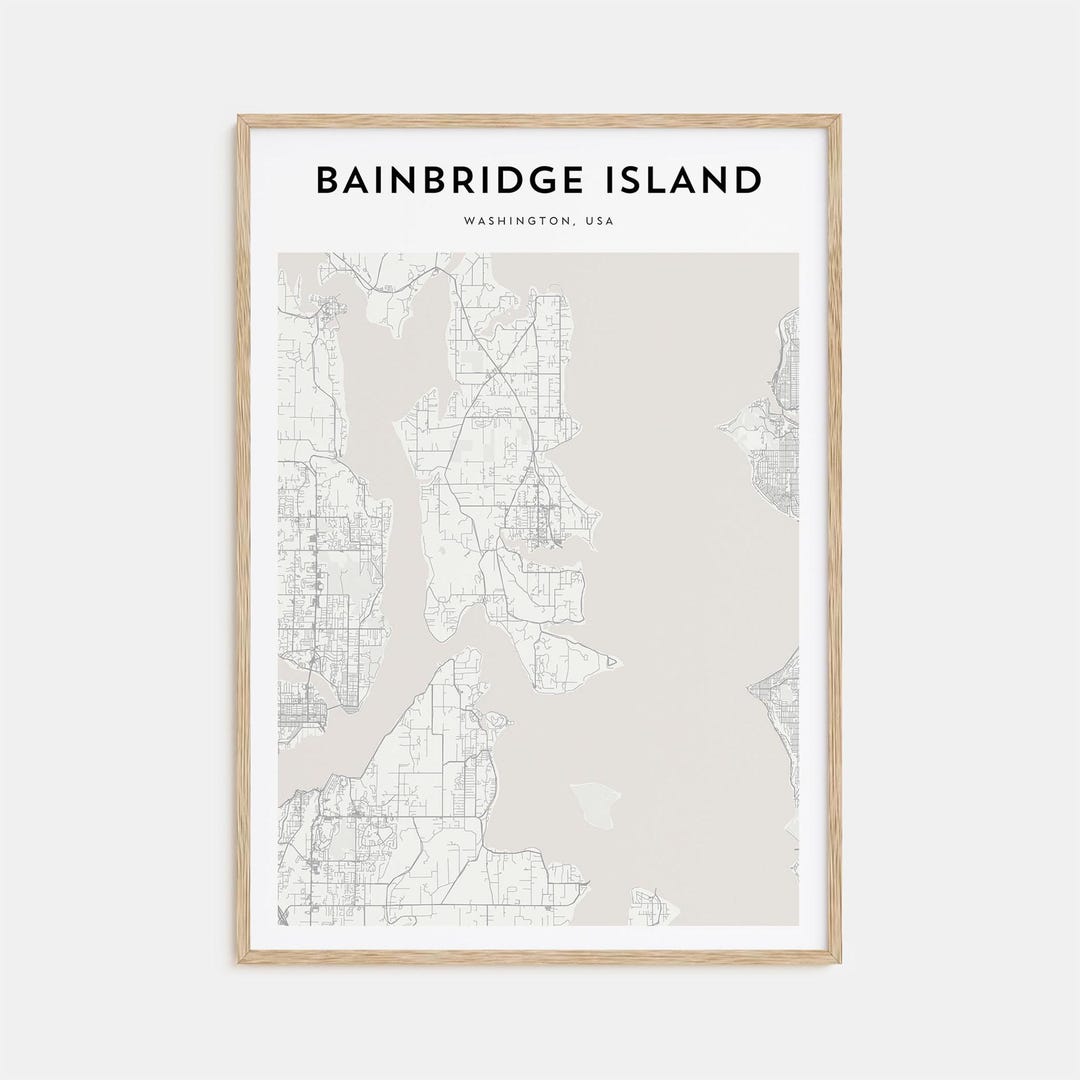 Bainbridge Island Map Poster, Bainbridge Island Map Print, Bainbridge ...