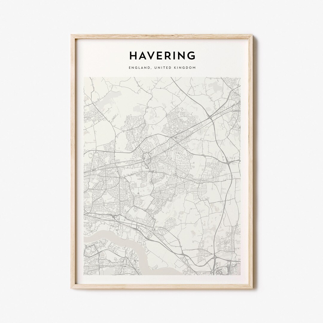 Havering Map Poster, Havering Map Print, Havering Personalized Map Art ...