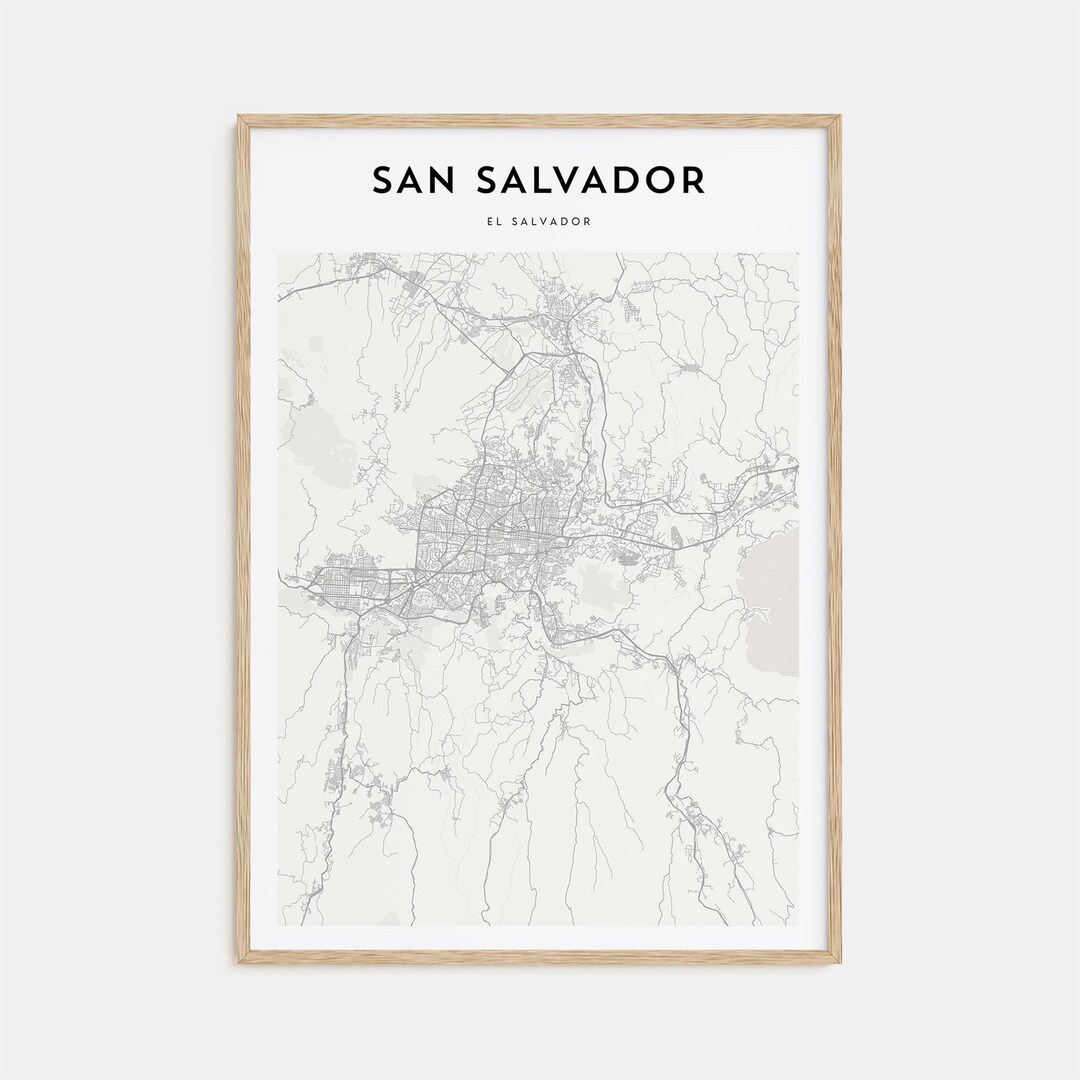 San Salvador Map Poster, San Salvador Map Print, San Salvador ...