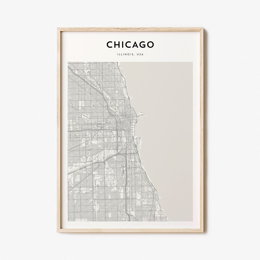 Chicago Map Poster, Chicago Map Print, Chicago Personalized Map Art ...