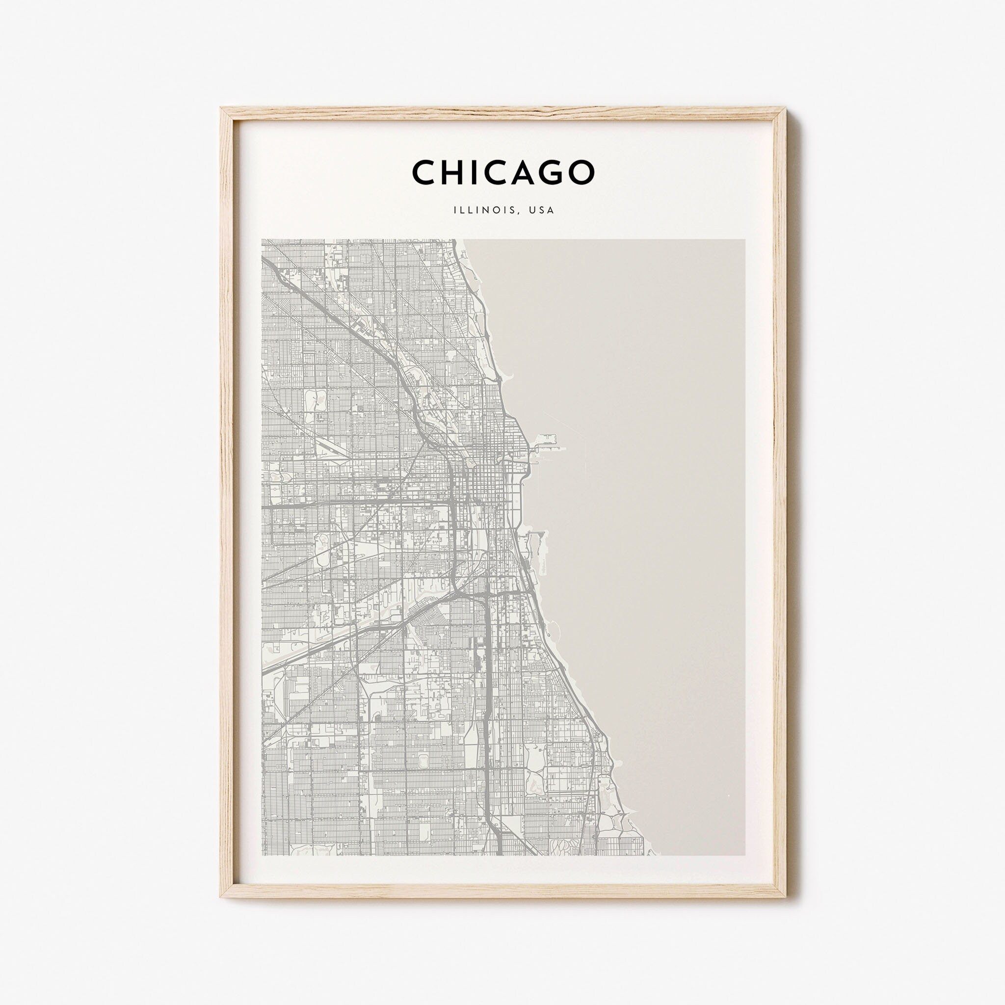 Chicago Map Poster, Chicago Map Print, Chicago Personalized Map Art ...