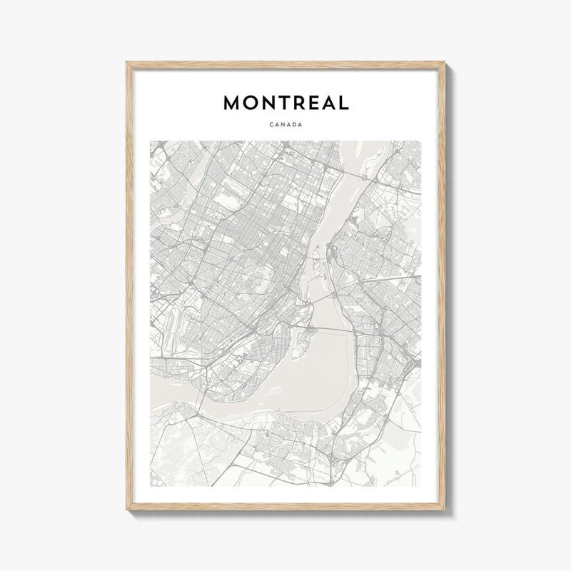 Montreal Map - Etsy