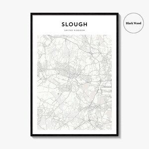 Slough Map Poster, Slough Map Print, Slough Travel Wall Art, Slough ...