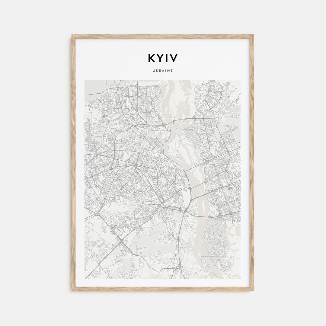 Kyiv Map Poster, Kyiv Map Print, Kyiv Travel Wall Art, Kyiv ...