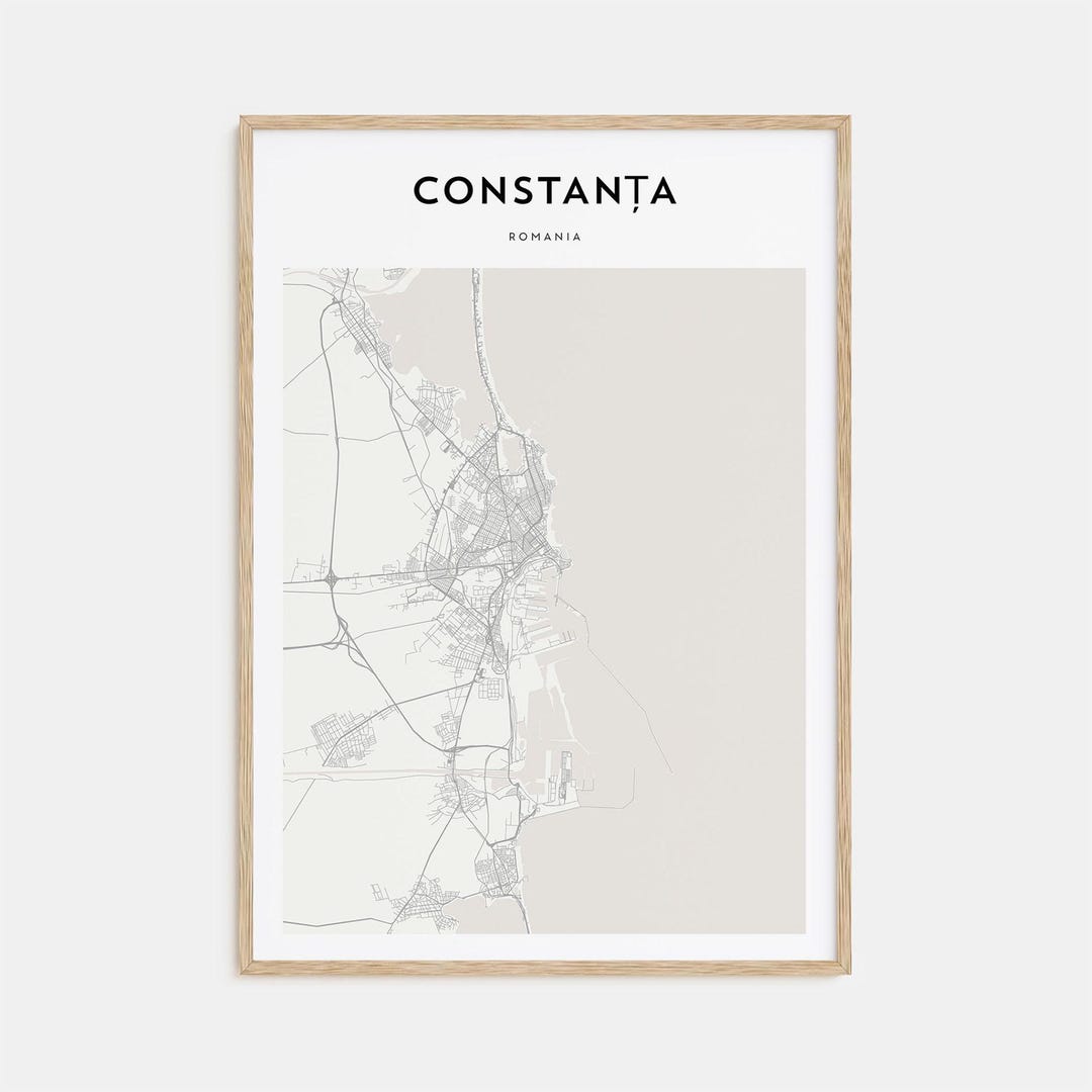 Constanta Map Poster, Constanta Map Print, Constanta Travel Wall Art ...