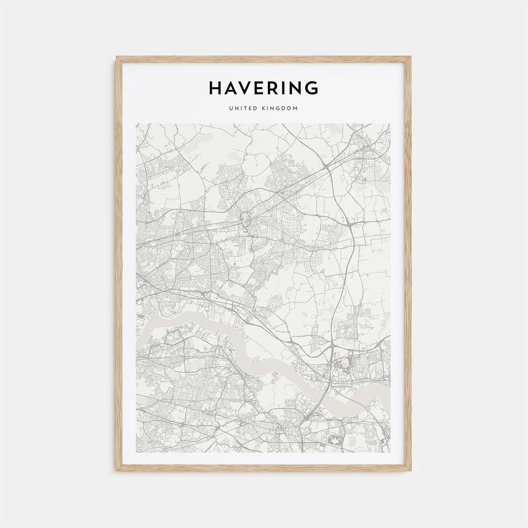 Havering Map Poster, Havering Map Print, Havering Personalized Map Art ...