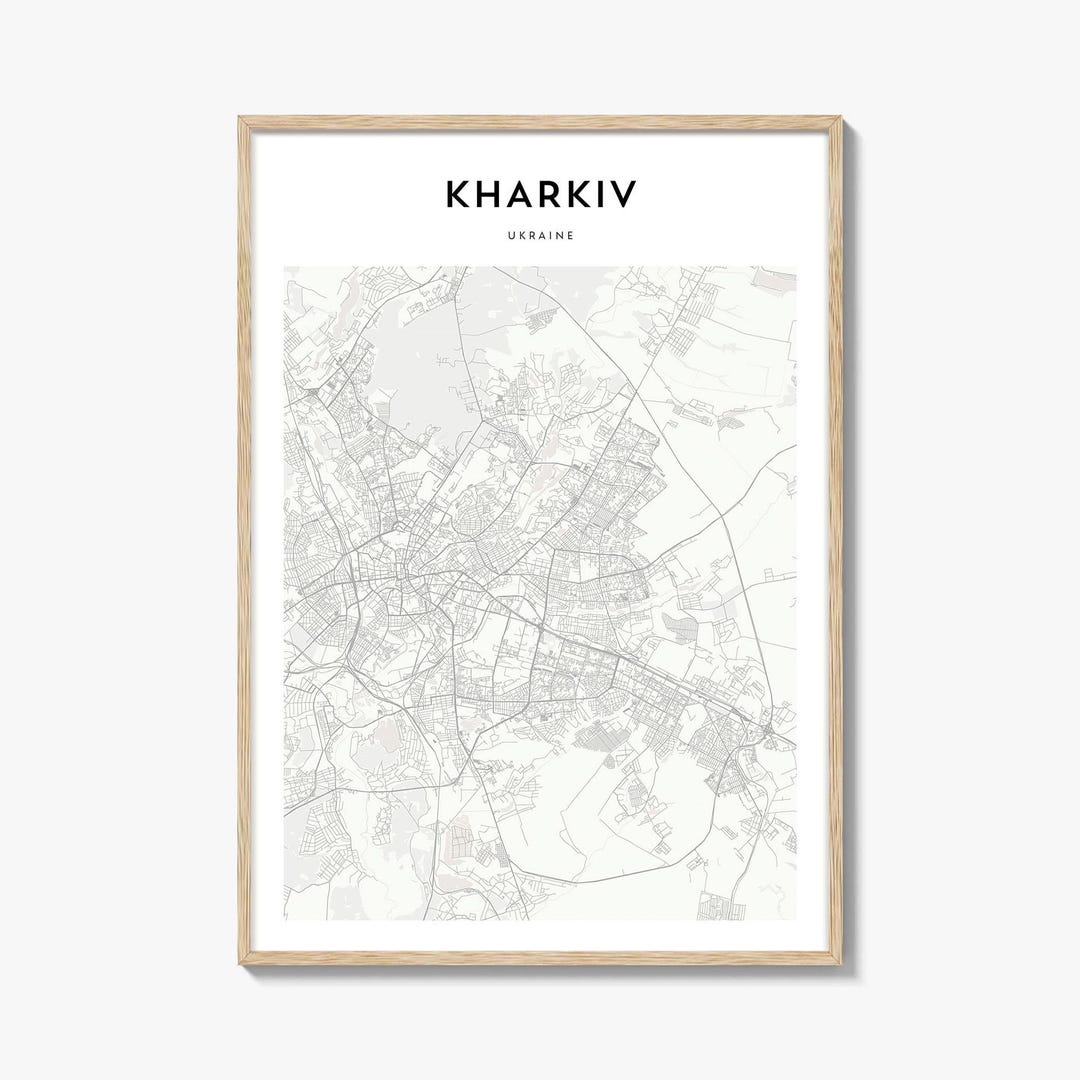 Kharkiv Map Poster, Kharkiv Map Print, Kharkiv Travel Wall Art, Kharkiv ...