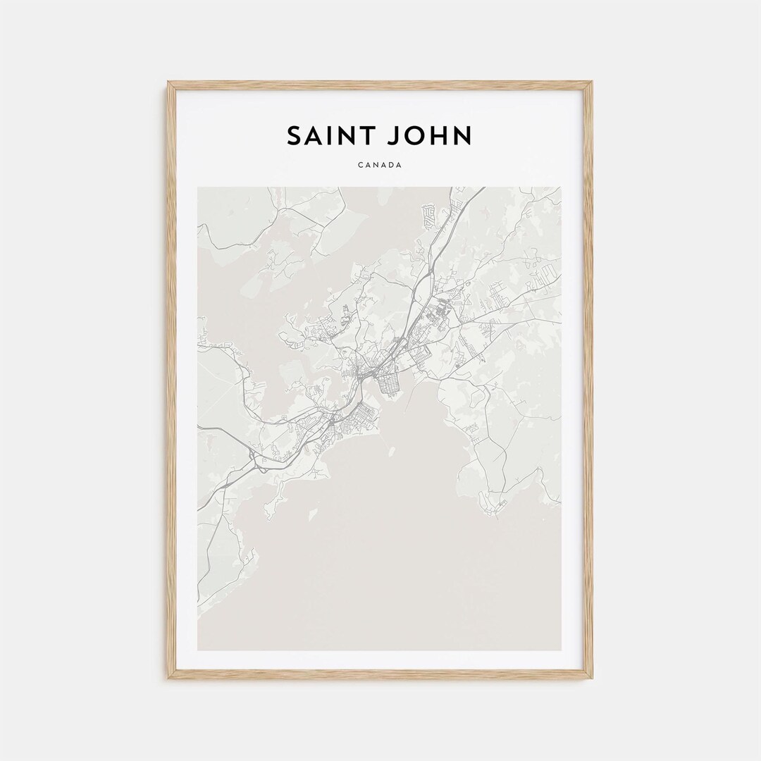 Saint John Map Poster, Saint John Map Print, Saint John Travel Wall Art ...