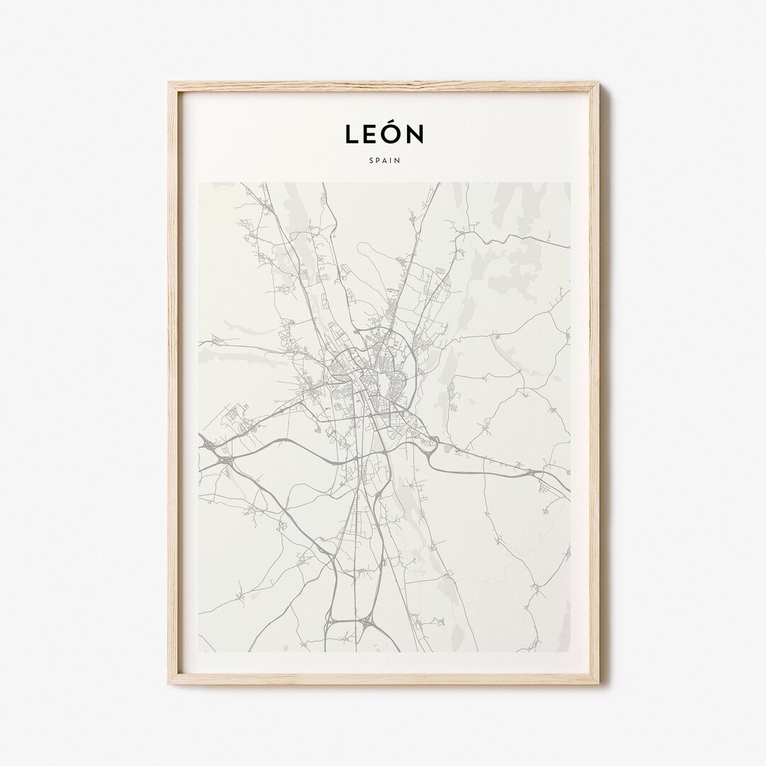 Leon Spain Map Poster, Leon Spain Map Print, Leon Spain Personalized ...