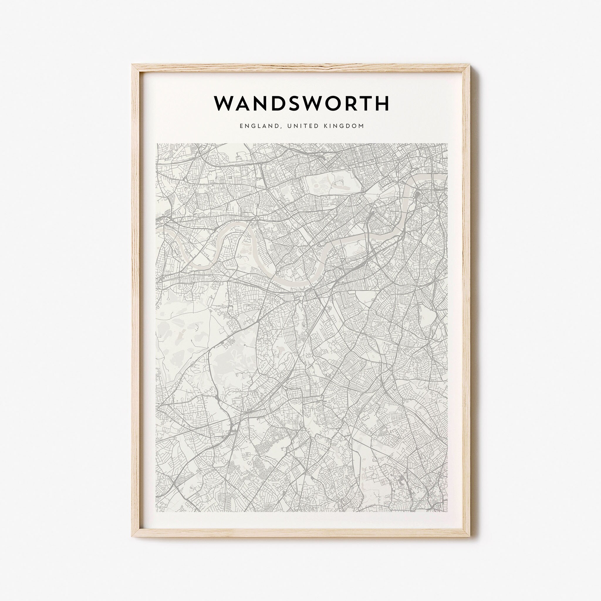 Wandsworth Map Poster, Wandsworth Map Print, Wandsworth Personalized ...