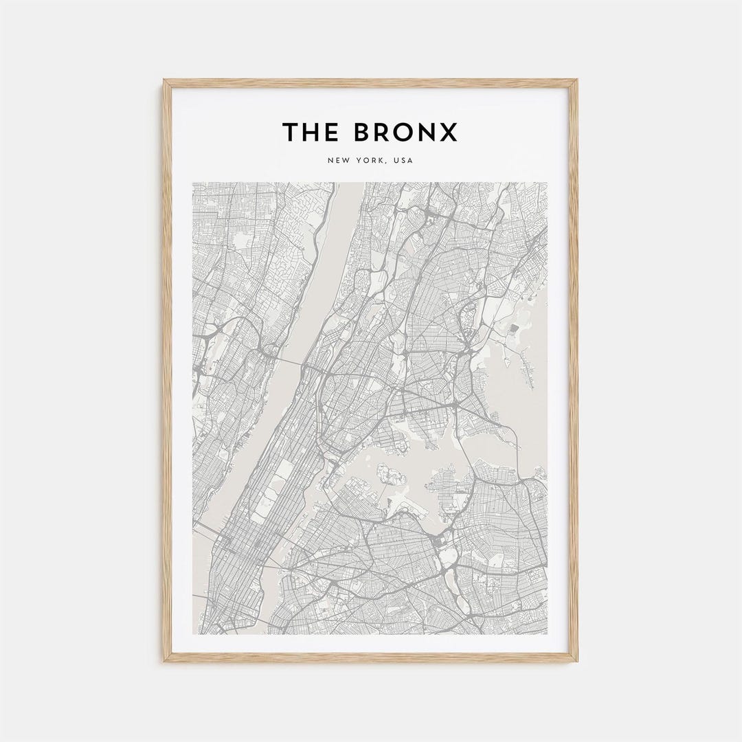 The Bronx Map Poster, the Bronx Map Print, the Bronx Travel Wall Art ...