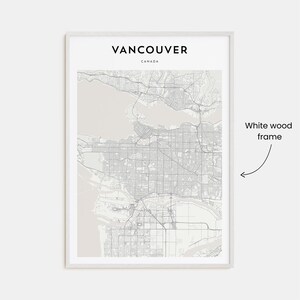 Vancouver Map Poster Canada, Vancouver Map Print, Vancouver ...