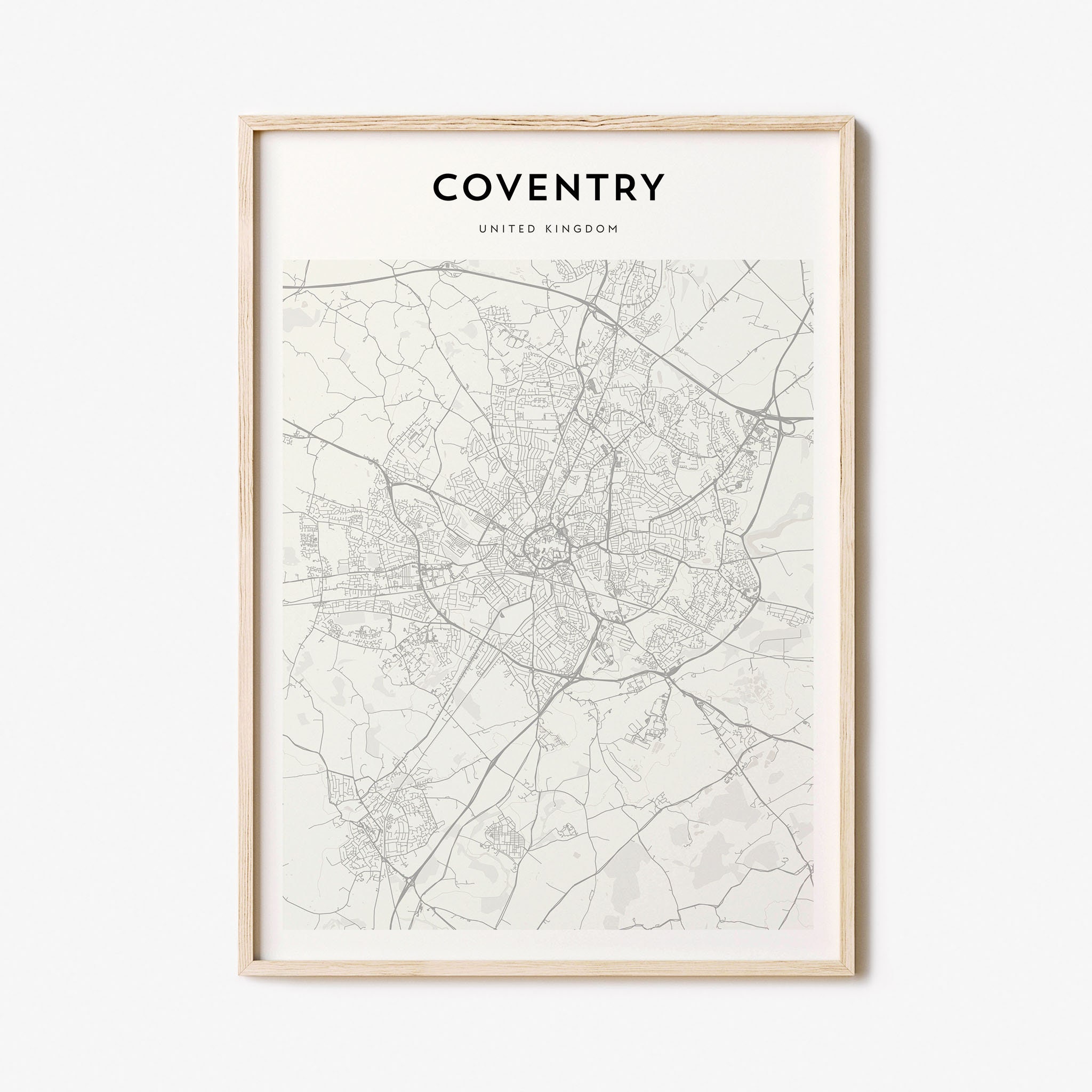 Coventry Map Poster, Coventry Map Print, Coventry Personalized Map Art ...